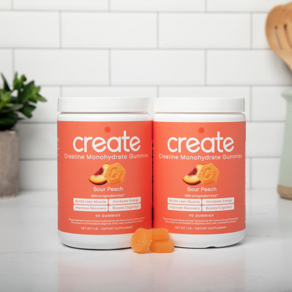 Sour Peach - Core Create Creatine Monohydrate Gummies – Create Wellness