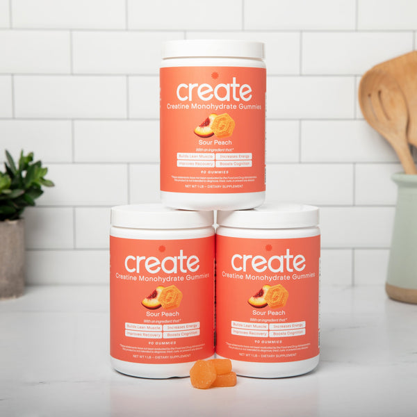 Sour Peach - Core Create Creatine Monohydrate Gummies – Create Wellness